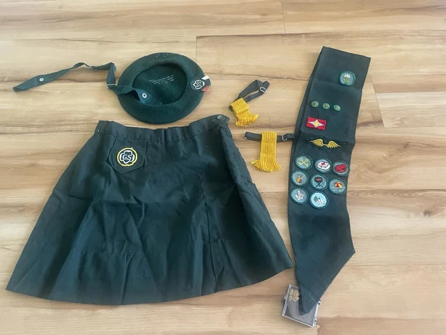 RARE 1950'S 60S Vintage Girl Scout Cadette Uniform: Hat, Sash, Patches ... RARE 1950'S 60S Vintage Girl Scout Cadette Uniform: Hat, Sash, Patches ...