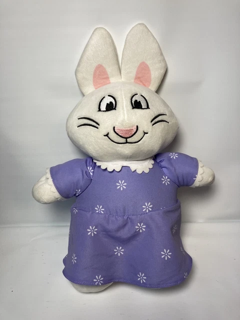 RUBY WHITE RABBIT Plush 14” Cartoon Nick Jr Max & Ruby Purple Dress ...