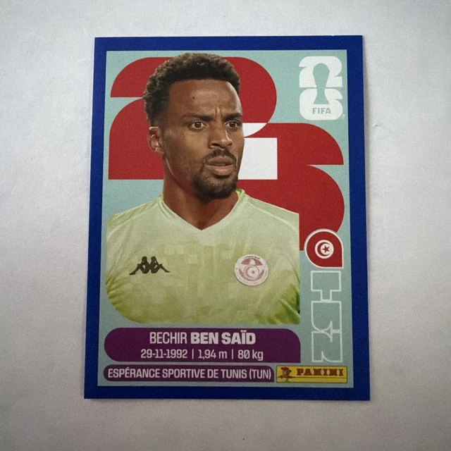PANINI FIFA WORLD Cup 2026 Bechir Ben Saïd TUN 2 Sticker Card Blue ...