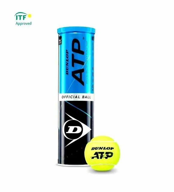 OFFICIAL DUNLOP ATP Tennis Tour Ball Tube - 4 Balls - Brand New in ...
