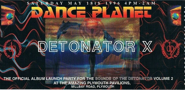 DANCE PLANET RAVE Flyer Flyers 18/5/96 A4 Plymouth Pavilions ...