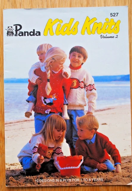 PANDA KNITTING PATTERN Book 527 - KIDS KNITS VOL:2 - 10 Designs in 8Ply ...