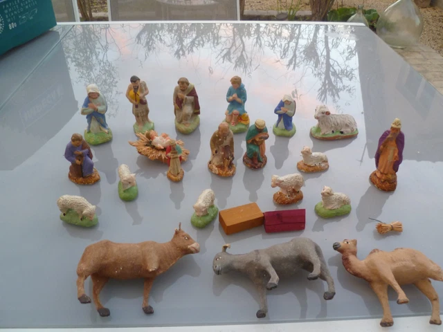 ANCIEN LOT DE santons devineau ? creche decoration noel EUR 25,00 ...
