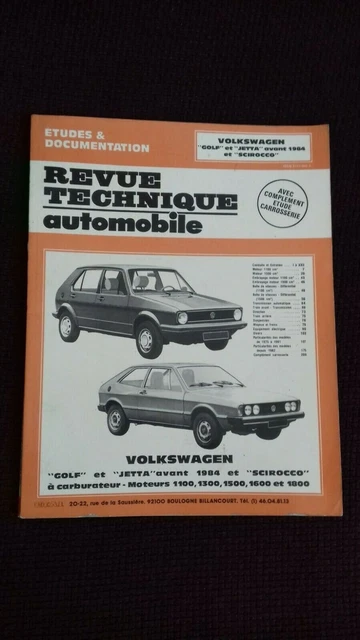 REVUE TECHNIQUE AUTOMOBILE Volkswagen golf et jetta et scirocco EUR 10 ... REVUE TECHNIQUE AUTOMOBILE Volkswagen golf et jetta et scirocco EUR 10 ...