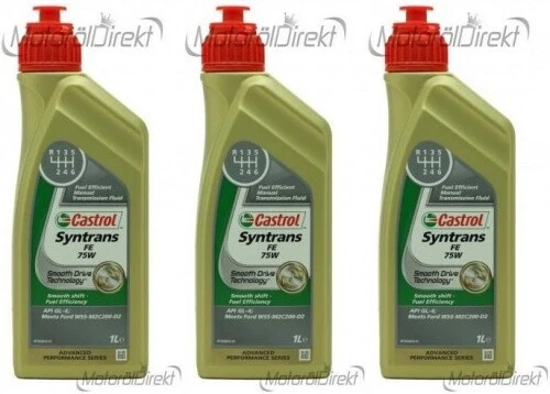 CASTROL SYNTRANS FE 75W manual transmission oil 3x 1l = 3 liters £26.43 ...