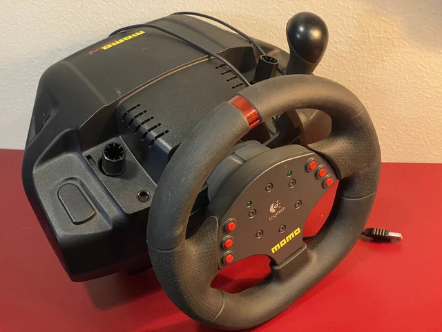 LOGITECH MOMO RACING Force Feedback Wheel PC gaming PS2 Playstation ...