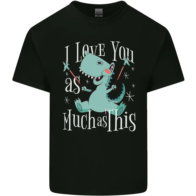 T-REX I LOVE You Dinosaure Saint-Valentin Homme Coton T-Shirt EUR 17,45 ...