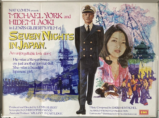 CINEMA POSTER: SEVEN NIGHTS IN JAPAN 1976 (Quad) Michael York Hidemi ...