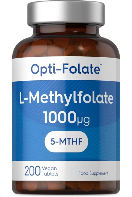 L-METHYLFOLATE 1000UG | 200 Tablets | 5-MTHF Folate Supplement | Active ...