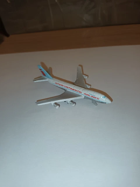 JOUET VINTAGE MICRO Machines Boeing 747 Intercontinental Airlines 1992 ...