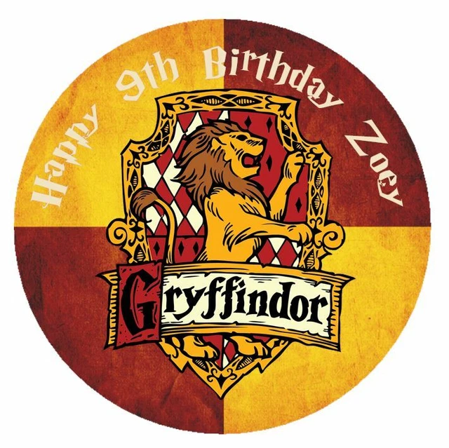 EDIBLE HARRY POTTER Gryffindor Cake Decoration Topper Image Wafer ...