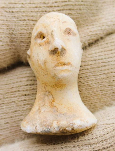 CIRCA 3000BCE ANCIENT Near Eastern Stone Statue Fragment, Head Of Ruler ...