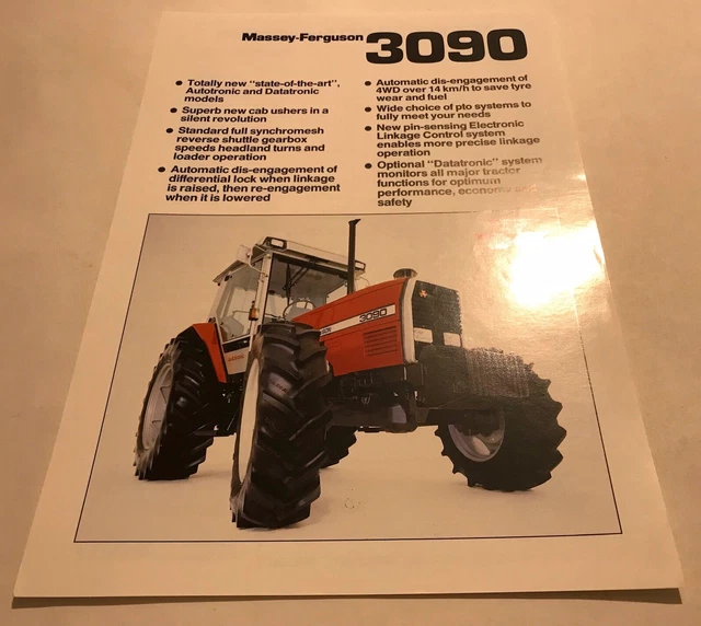 MASSEY FERGUSON MF 3090 Tractor Original 1986 Sales Brochure £8.00 ...