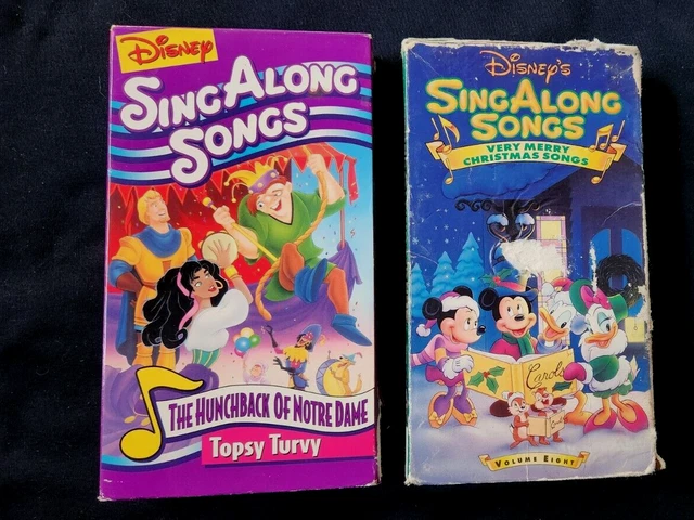 DISNEY SING ALONG Songs-2 nastri VHS: Topsy Turvy & Very Merry ...