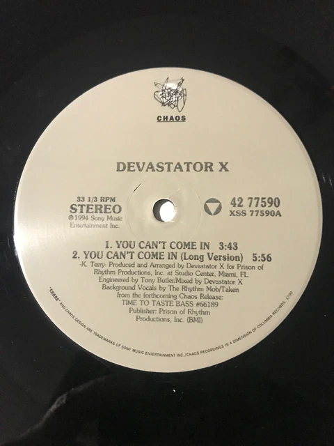 DEVASTATOR X 🔹 You Can’t Come In 🔹 Vinile 12 Mix 🔹 1994 CHAOS EUR 7,99 ...