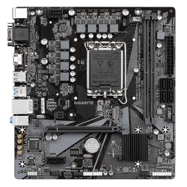 GIGABYTE LGA 1700 Motherboard Intel H610 Micro ATX Rev. 1.0 H610M H V2 ...