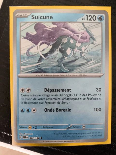 CARTE POKÉMON SUICUNE Masterball 024/131 EV8.5 évolutions Prismatiques ...