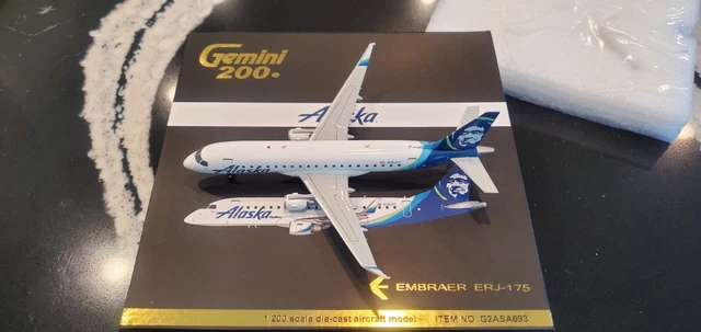 GEMINI JETS ALASKA Airlines ERJ-175LR 1:200 G2ASA693s couleurs N182SY ...