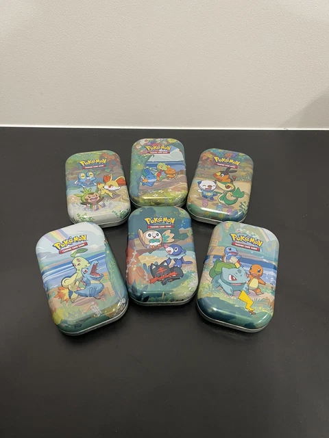 POKÉMON MINI TINS With 50 Bulk Cards in them + 1 Extra UR Card ...