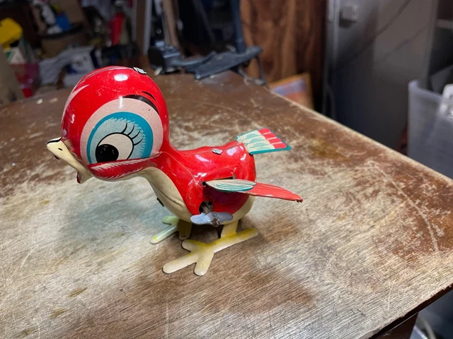 MIKUNI WIND-UP TIN LITHO BIRD 1950's Japan - Works Great! $22.00 - PicClick