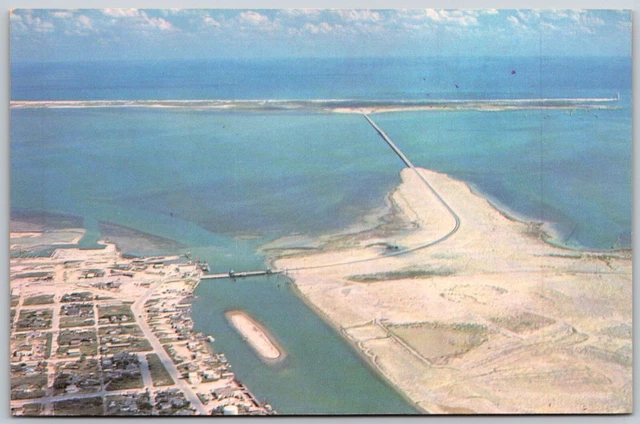 POSTCARD TEXAS PORT Isabel Queen Isabella Causeway South Padre Island ...