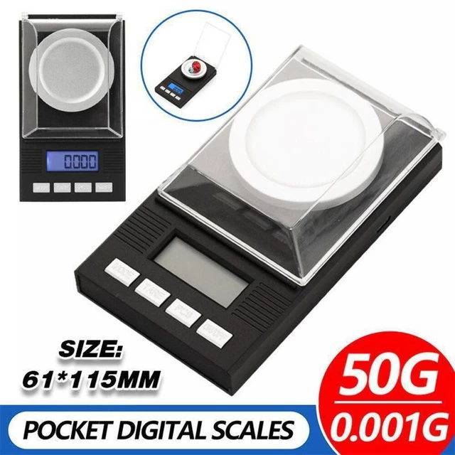 HIGH PRECISION 50G 0.001g Digital Milligram Scale for Jewelry and ...