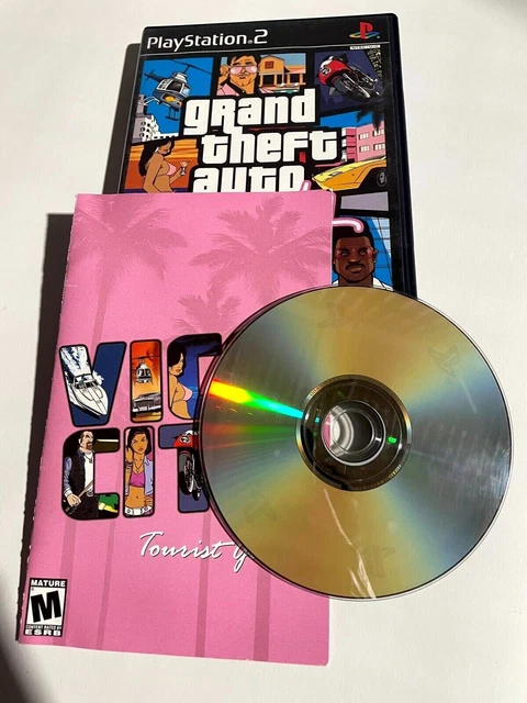 GRAND THEFT AUTO: Vice City (Sony PlayStation 2, 2002) GTA PS2 Black ...