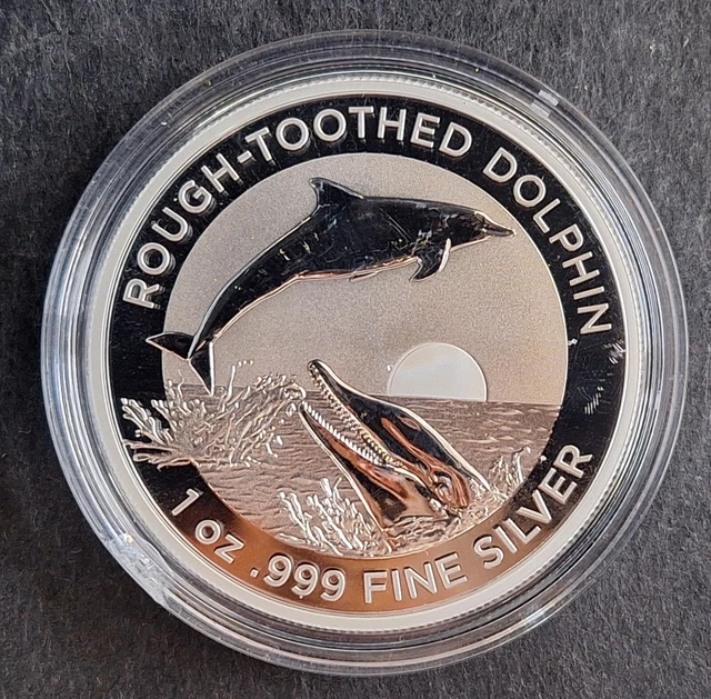 2023 AUSTRALIA ROUGH-TOOTHED Dolphin 1 oz Silver (.999) $1 bullion UNC ...