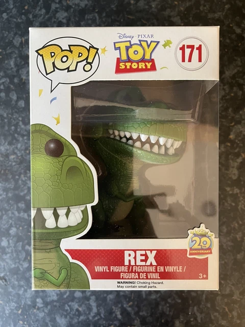 RARE AND VAULTED Disney Pixar Rex from Toy Story 20th Anniversary Funko ...