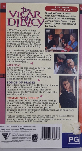 The Vicar Dibley The New Girl In Town Vhs Tape Starring Dawn French 5947
