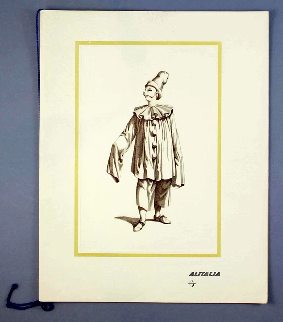 ALITALIA VINTAGE 1960'S First Class Airline Menu Douglas Dc-8 Jet Rome ...