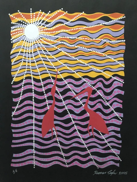 DARREN COOPER UNTITLED Aboriginal Art Signed 1/1 Australian Redfern ...