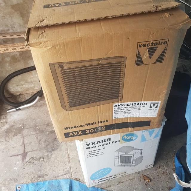 VECTAIRE WALL FAN AVX 30/12 ARB 12 inch /30cm £50.00 - PicClick UK