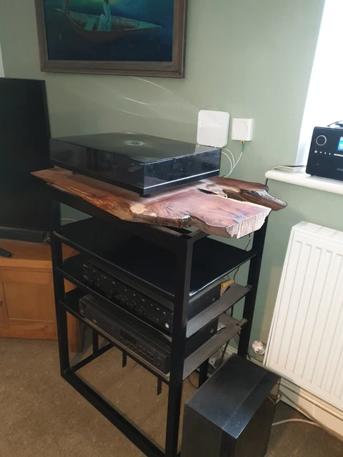 AUDIOPHILE AUDIO RACK/RECORD Player stand/Threaded rod shelves ...