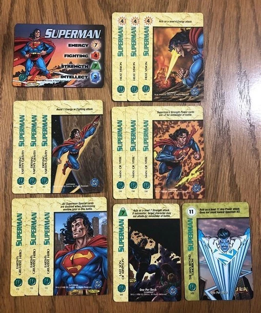 SUPERMAN CHARACTER AND Specials Complete Card Set - DC OverPower 1996 £ ...