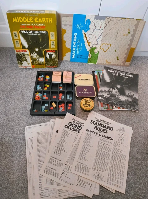 VINTAGE MIDDLE EARTH The Ring Trilology Tolkien Board game.Fantasy game ...