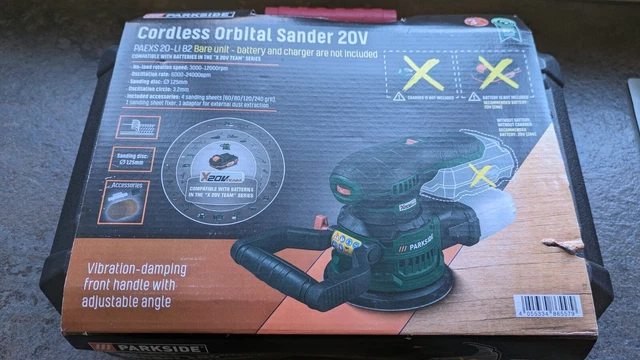 PARKSIDE 20V CORDLESS Orbital Sander Bare Unit ONLY PAEXS 20 Li B2 £45. ...