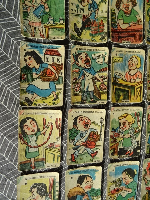 JEU DE CARTES ANCIEN JEU DES 7 FAMILLES LES METIERS DEBUT XXème FRANCE ...