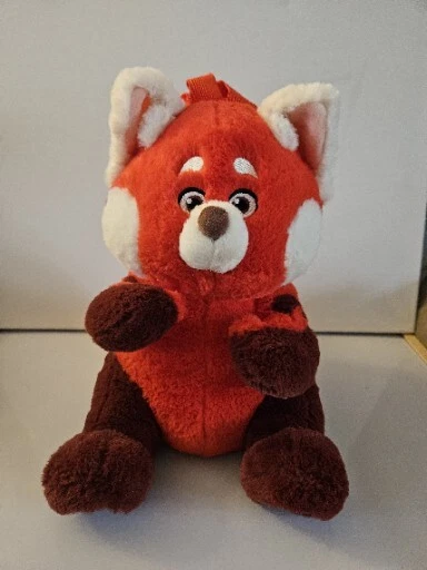 DISNEY STORE &TURNING Red" Large Plush Mei Lee Red Panda Soft Backpack ...