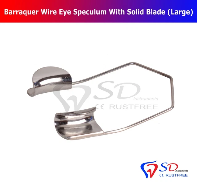 OPHTHAMOLOGY BARRAQUER WIRE Eye Speculum Solid Adult Blades Strumenti ...