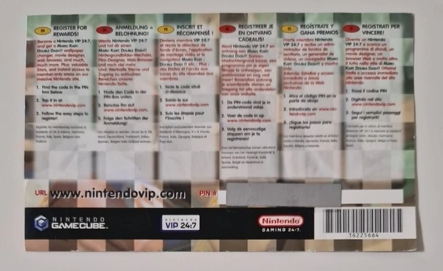 CARTE VIP 400 Mario Kart Double Dash Nintendo Gamecube (Pin Non Gratté ...