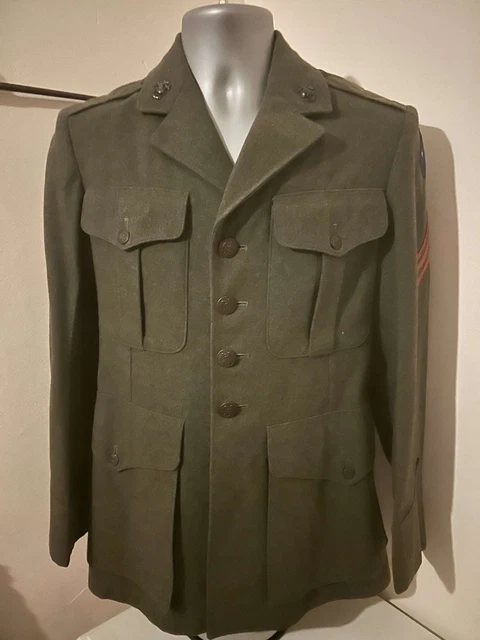 USMC WOOL SERGE Ww2 Jacket NAMED 1st DIVISION Corporal Guadalcanal £156 ...