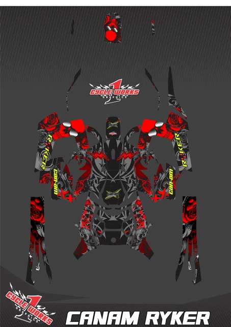 CAN-AM RYKER 2019 - 2021 Full Body DECAL Graphic Sticker Decal SKULLS £ ...