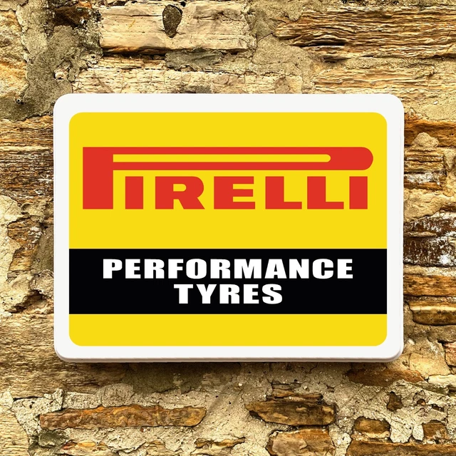 PIRELLI TYRES LED Illuminated Light Up Box Garage Sign Automobilia Car ...