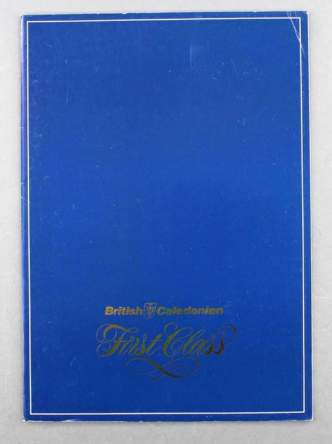 BRITISH CALEDONIAN FIRST Class Vintage Airline Menu Hong Kong Dubai ...