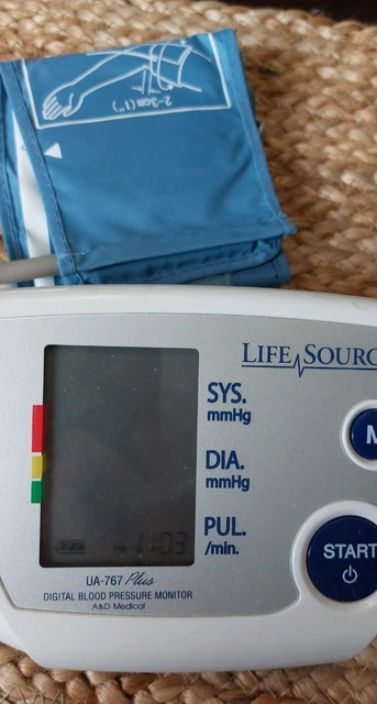 LIFE SOURCE DIGITAL Blood Pressure Monitor UA-767 Plus TESTED Works $14 ...