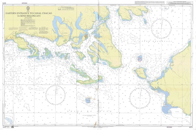 CARTE MURALE DU Canal D'Entrée Est 4272 Chacao Seno Reloncavi Chili ...