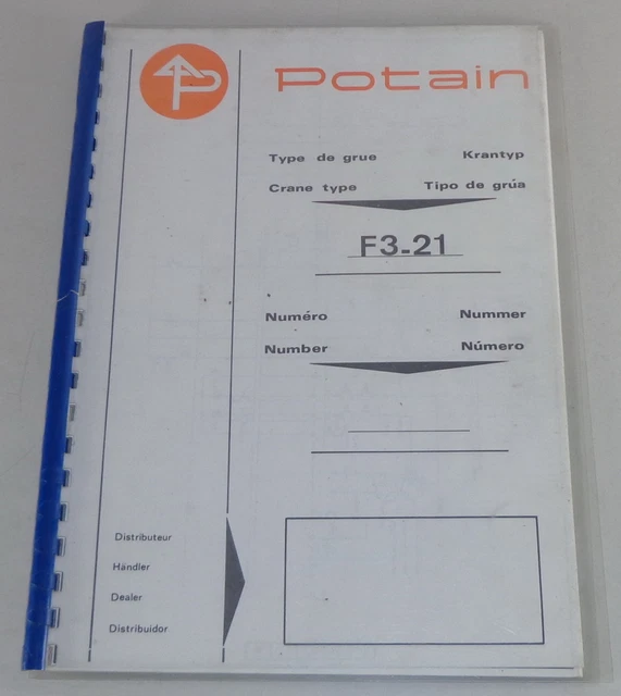 ÉLECTRIQUE SCHÉMA POTAIN F3-21 Grue EUR 44,75 - PicClick FR