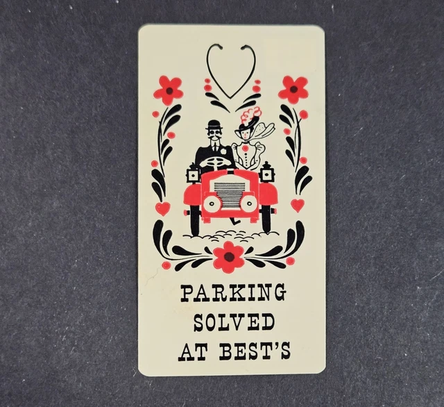 CELLULOID BOOKMARK ~ Parking Solved BEST'S CLOTHING STORE OHIO Old ...