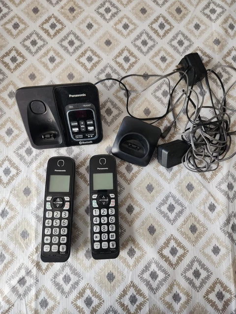 PANASONIC KX-TGD560 CORDLESS Phone Call Block Answering Machine w/ two ...
